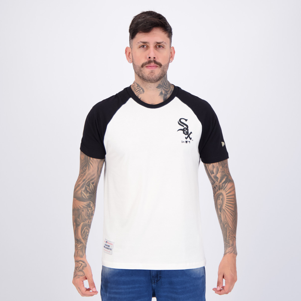 Camiseta New Era MLB Chicago White Sox Raglan Branca da new era com ...